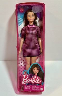 Barbie Fashionistas Doll #188 Curvy, Brown Hair, Checkered Dress ...