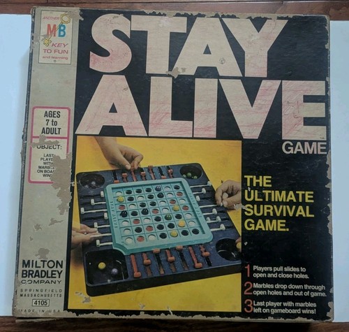 Vintage 1971 Stay Alive Board Game, Marble, Milton Bradley, Incomplete ...