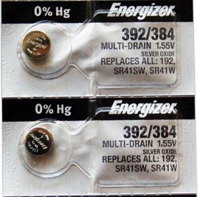 2PC Energizer 392 384 192 SR41SW SR41W Silver Oxide Coin Battery | eBay