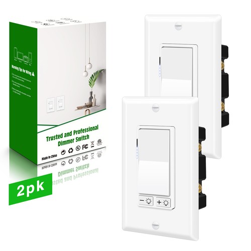 2PK 3 Way Dimmer Switch for Dimmable 150W LED CFL Light,15A 120V,ETL Listed | eBay