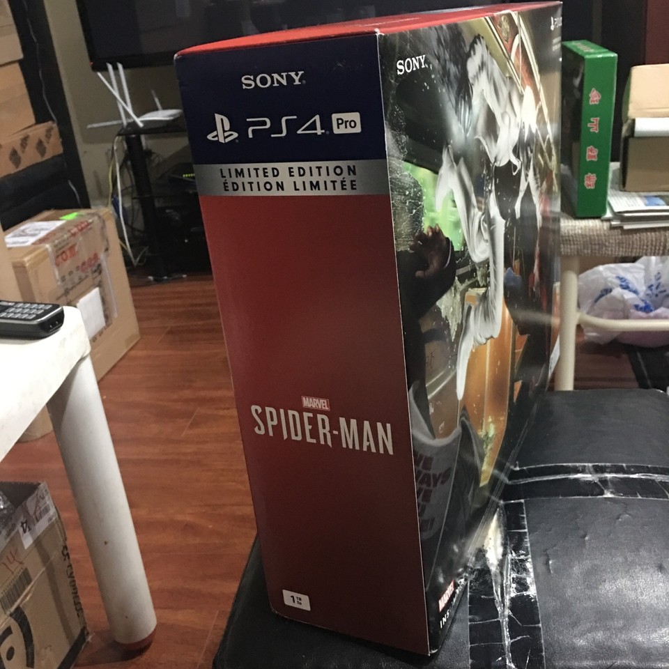 PS4 PRO Limited Edition SPIDER-MAN 1TB Console Bundle | Marvel NEW ...