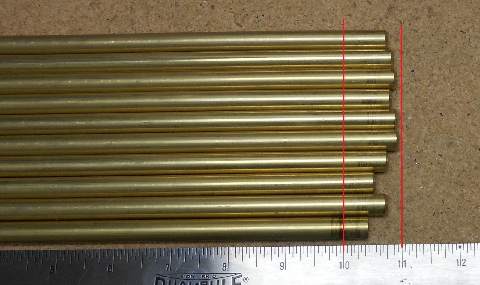 (10) pieces 360 SOLID BRASS round stock 3/8" (0.375) 10" RND - cutoffs ...
