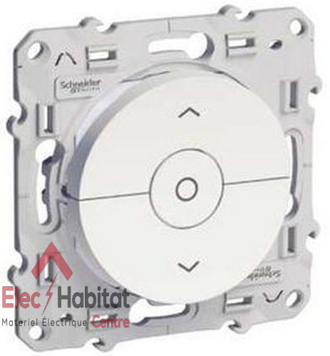 Interrupteur volet-roulant - 3 touches avec STOP Odace blanc Schneider ...