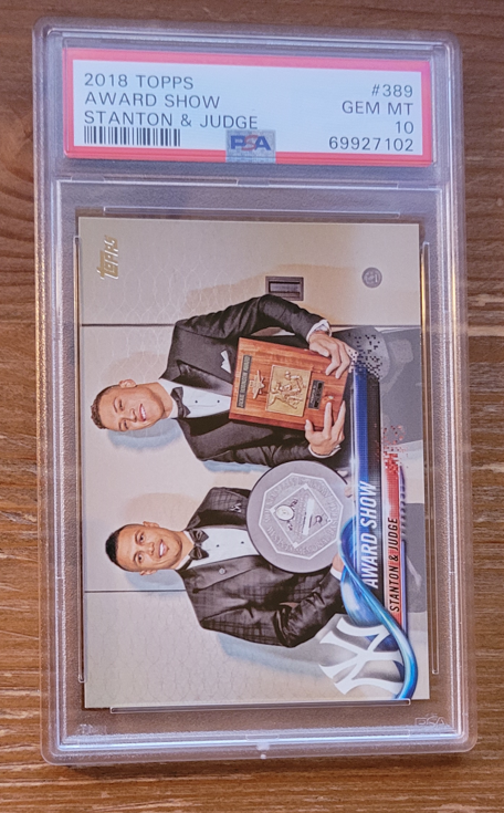2018 Topps #389 Aaron Judge - Stanton Award Show PSA 10 New York ...