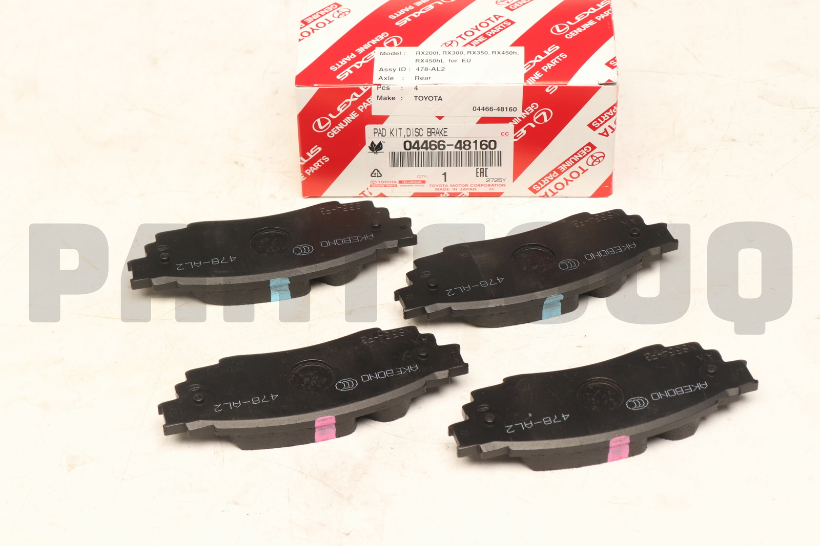 0446648160 Genuine Toyota PAD KIT DISC BRAKE 04466-48160 | eBay
