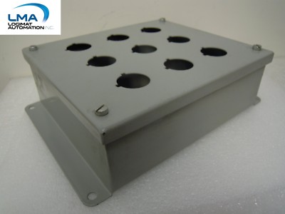 HAMMOND 1435K SLOPED FRONT PUSH BUTTON CONSOLE ENCLOSURE 9-HOLE | eBay