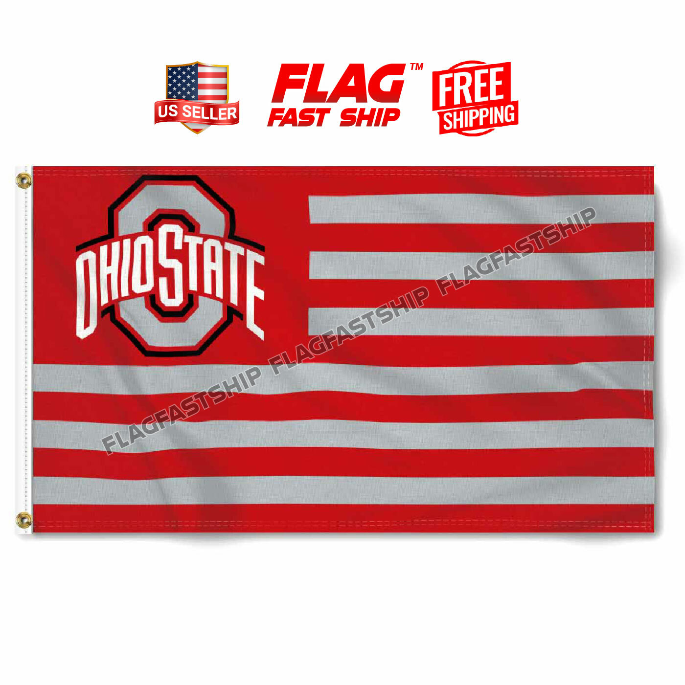 Ohio State Buckeyes Flag
