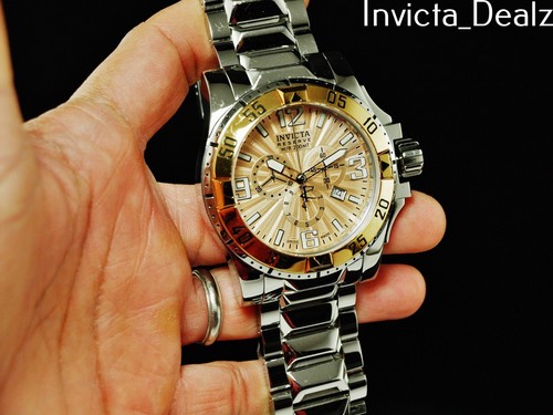 Rare Invicta 52mm Reserve Excursion Swiss Made Rose Gold Textured Dial ...