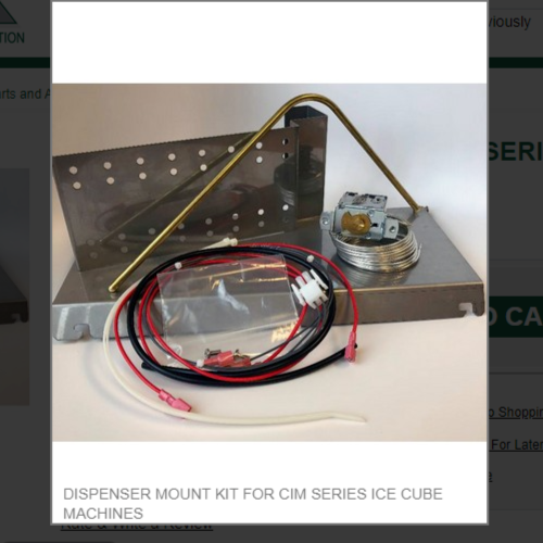 DISPENSER MOUNT KIT FOR CIM SERIES ICE CUBE MACHINES #KCUBEDISP | eBay