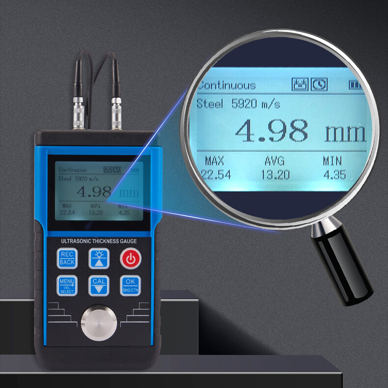Digital Ultrasonic Thickness Gauge LCD Ultrasonic Tester Meter 0.8 ...