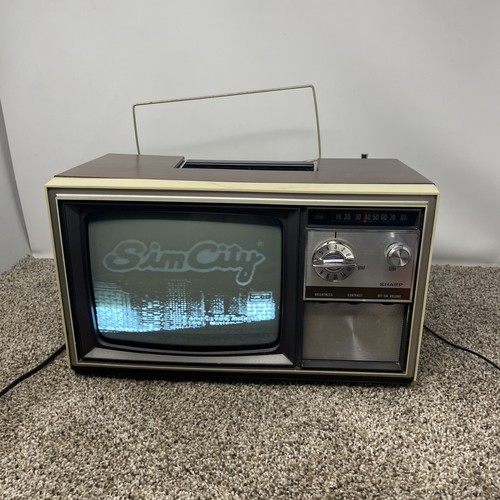 Vintage Sharp CRT TV Sharp SQ-46P 8.5 Inch 38 Square Inch Screen 1972 ...
