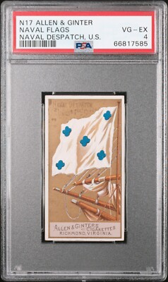 1886 N17 Allen & Ginter Naval Flags NAVAL DESPATCH, U.S. PSA 4 VG-EX | eBay