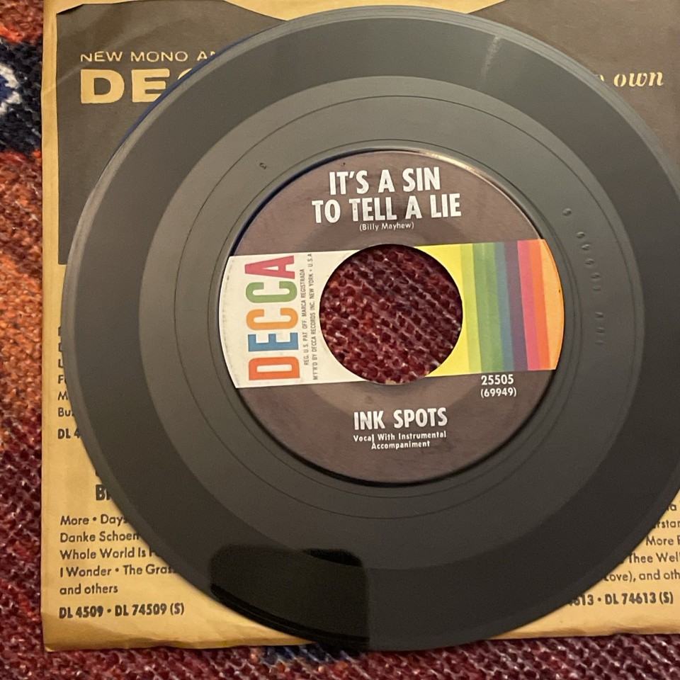 Ink Spots It’s A Sin To Tell A Lie/ That’s When Your Heartaches Begin ...