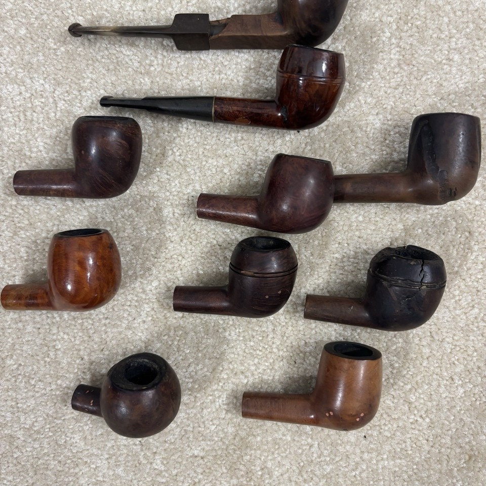 Large Lot Of Vintage Imported Tobacco Smoking Estate Pipes Italy ...