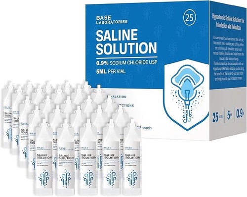 Saline Solution for Inhalation & Nasal Irrigation | High 0.9% l 25 ...