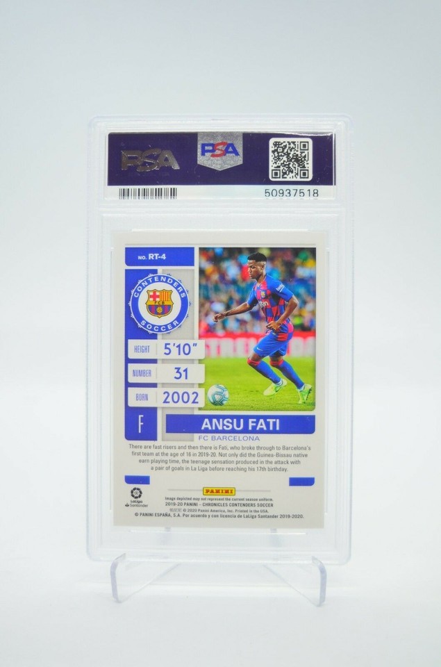2019 Panini Chronicles Ansu Fati Contenders Rookie Ticket Red PSA 10 ...