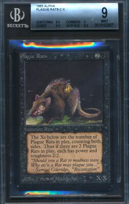 Alpha Plague Rats BGS 9 Graded Magic MTG (2627) -magicgraders- | eBay