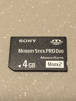 Official Genuine 4GB SONY Memory Stick Pro duo for Sony cybershot ...