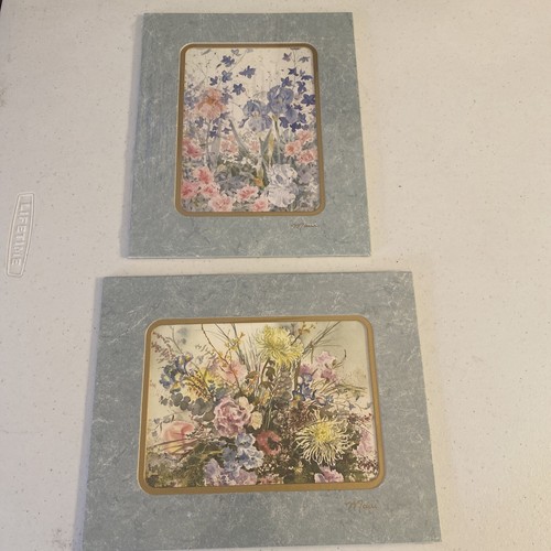 Pair Of Matted Ruth Basler Burr Floral Prints “Maui” From Larry Dotson ...