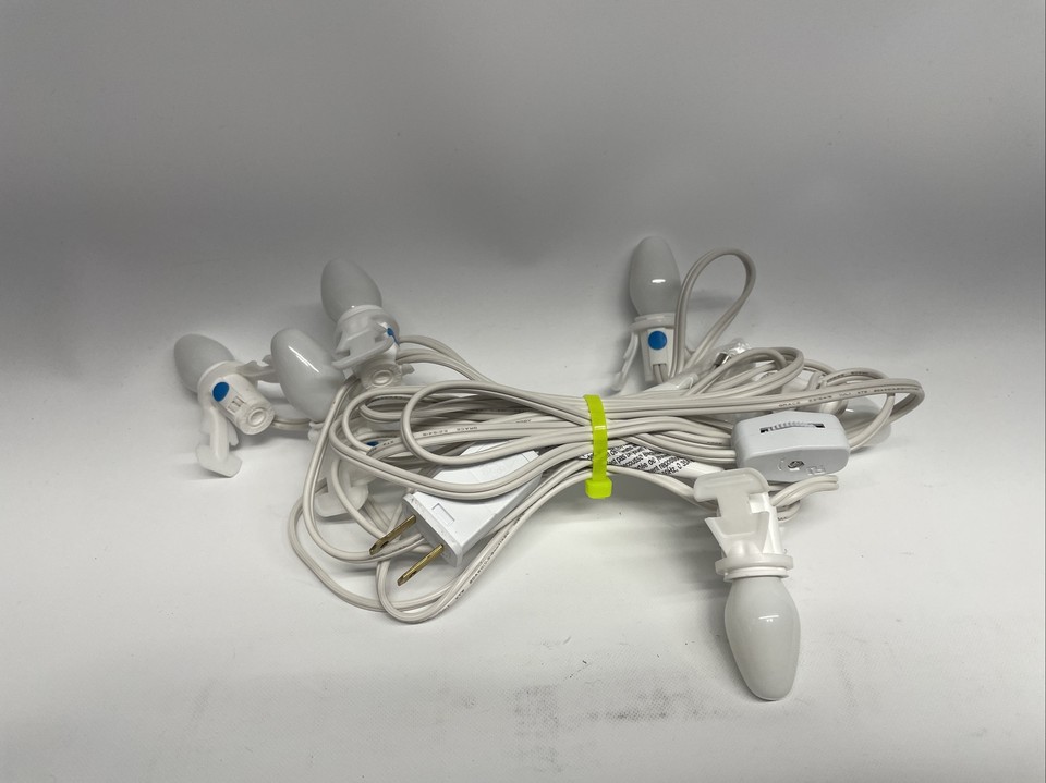 C7 6 SOCKET LIGHT CORD SET FOR DEPT 56 LEMAX CHRISTMAS VILLAGE ...