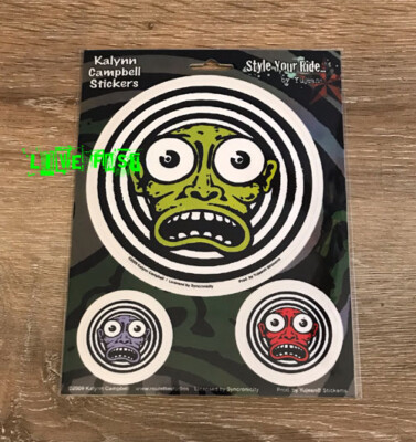 KALYNN CAMPBELL STICKER SET lowbrow art, rat fink, ed roth, weirdo art ...