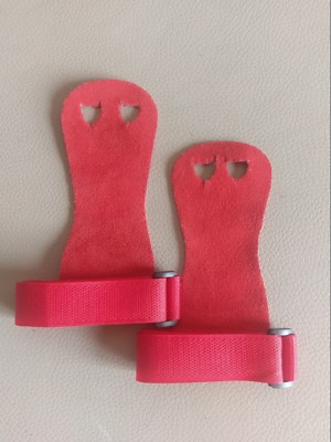 gymnastics handguards, RED leather hand grip, colored, bar grips, hand ...