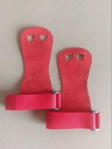 gymnastics handguards, RED leather hand grip, colored, bar grips, hand ...