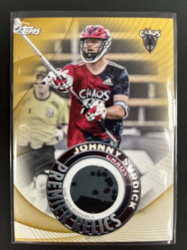 2022 Topps PLL Lacrosse JOHNNY SURDICK Gold Game-Worn Jersey Relic 49/ ...