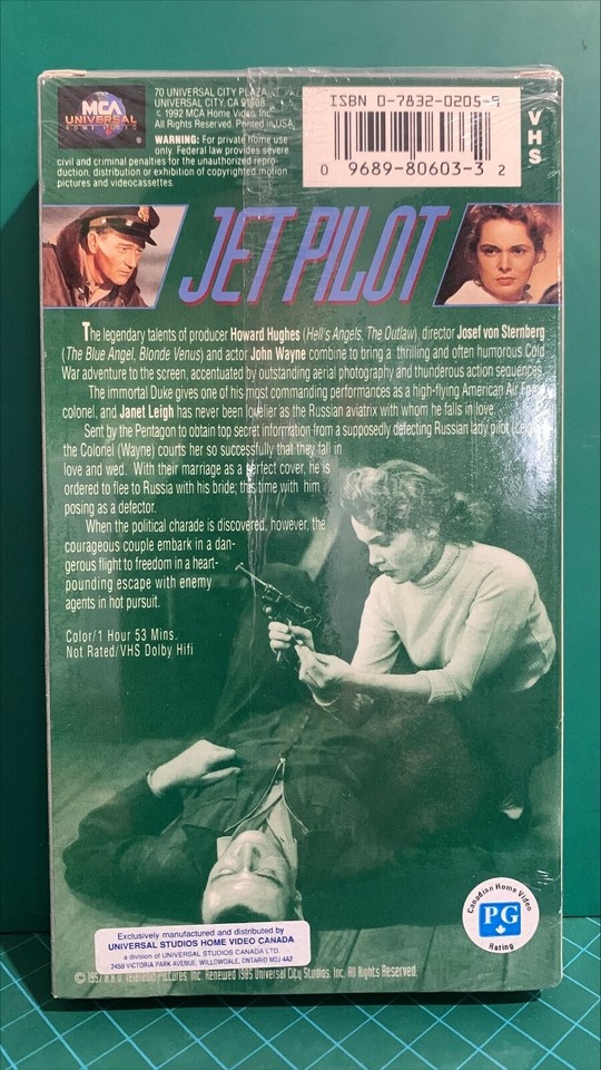Jet Pilot ( VHS 1992 ) Starring John Wayne, Janet Leigh, Howard Hughes ...