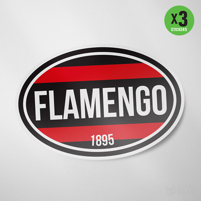 Flamengo Brazil 3 Pack Sticker Vinyl Decal Adesivo Soccer Rio Janeiro ...