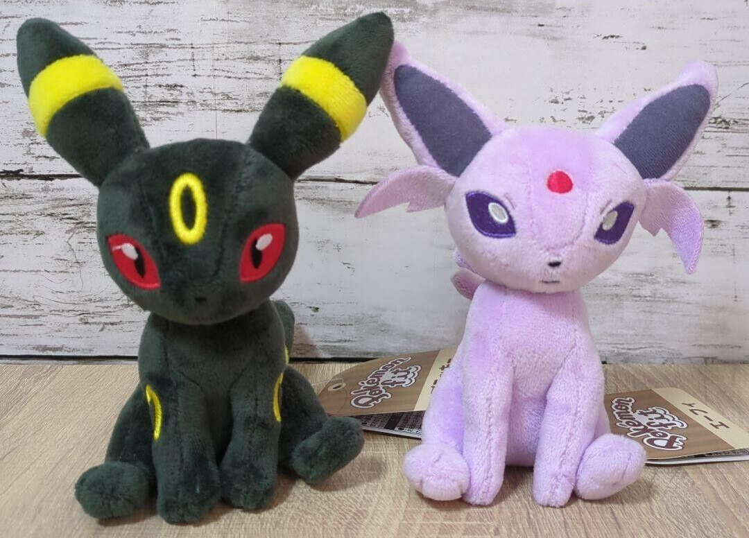 Pokemon fit Umbreon Espeon Sitting Cuties Plush Doll Set of 2 | eBay