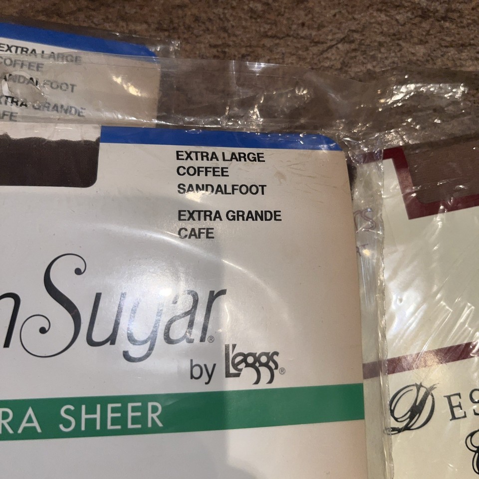 Five (5) Brown Sugar Leggs XL Ultra Ultra Sheer Pantyhose (Coffee) NIP ...