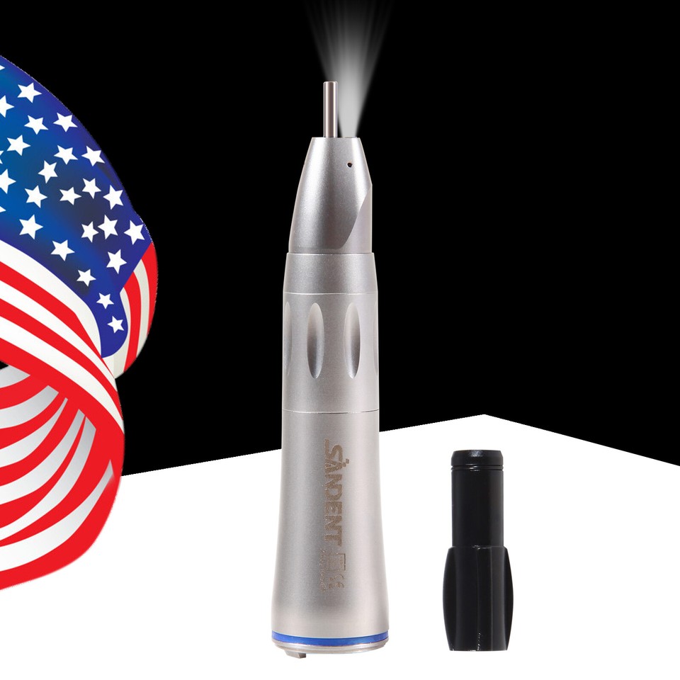 Dental 1:1 LED Optic Fiber Contra Angle / Straight Nose Cone Low Speed ...