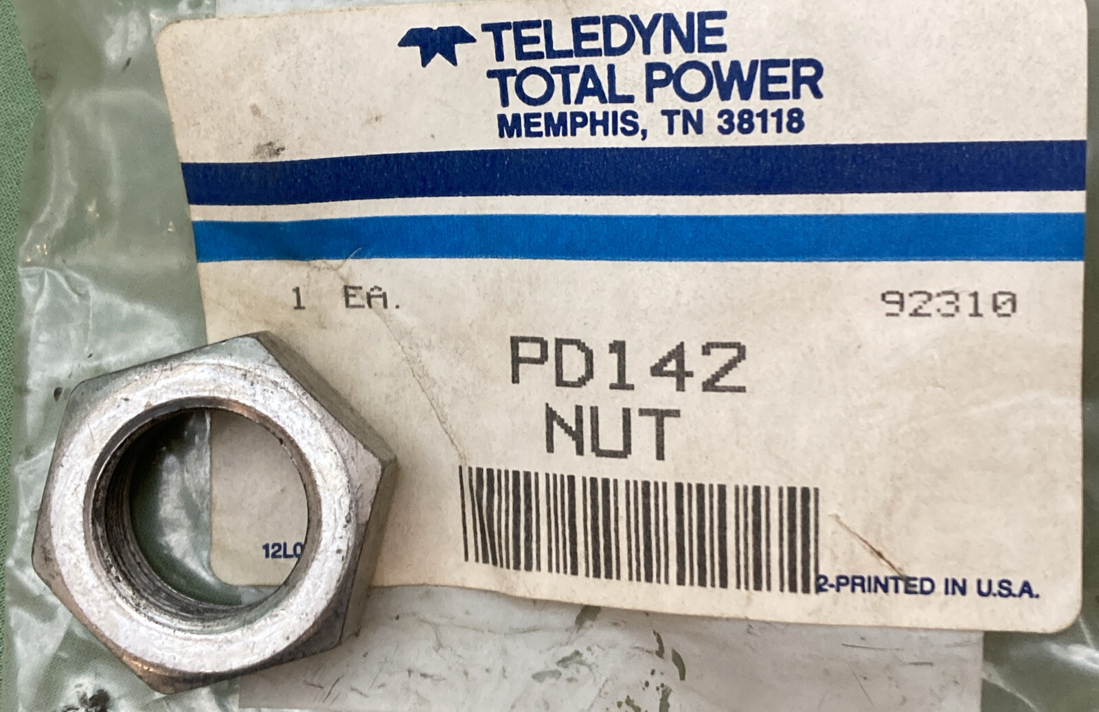 NEW GENUINE TELEDYNE TOTAL POWER PD142 NUT JAM 7/8-14 | eBay