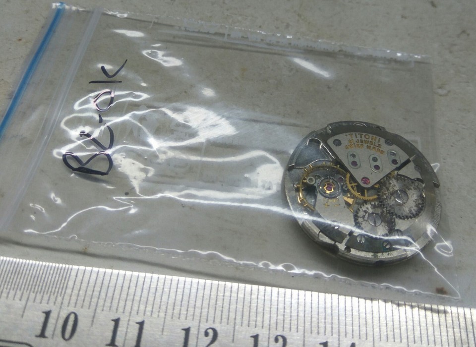 USED TITONI ETA-2409 HAND-WINDING WATCH MOVEMENT (BALANCE OK) FOR PARTS ...