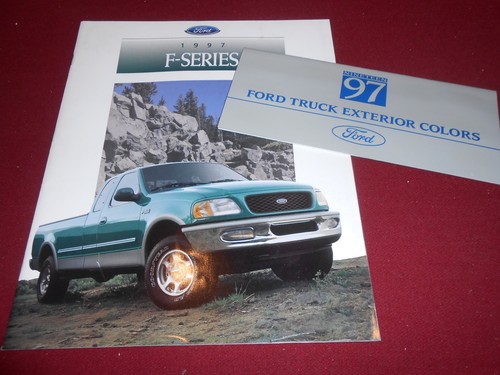 1997 FORD F-SERIES PICKUP TRUCK 24 p. CATALOG + '97 PAINT COLOR CHIPS ...