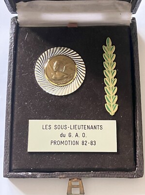 France, French training group 2nd Lieutenants graduation plaque 1982-83 ...