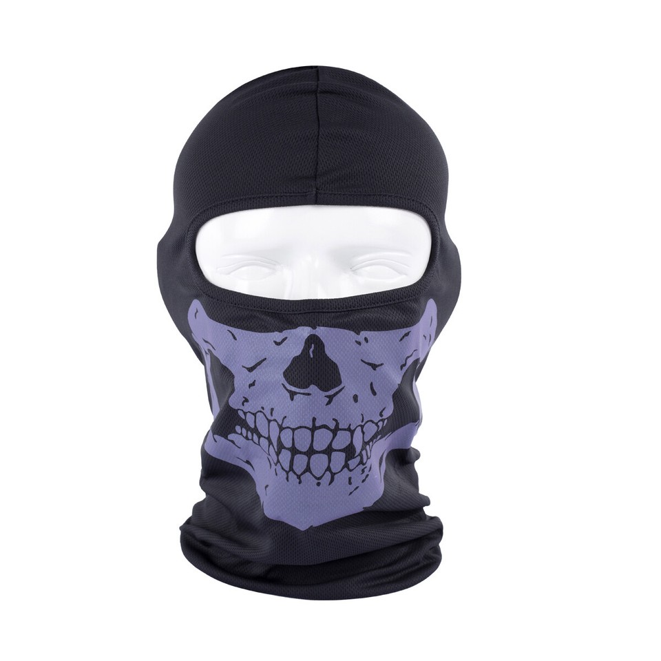 3D Skull Balaclava UV Sun Protection Cycling Full Face Mask Hat Ski ...