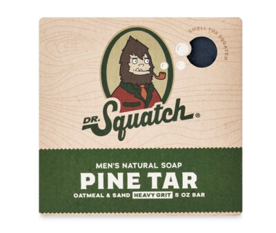 Five (5) Dr. Squatch “Pine Tar” Bar Soap - 5oz Bars Men’s Natural Heavy ...