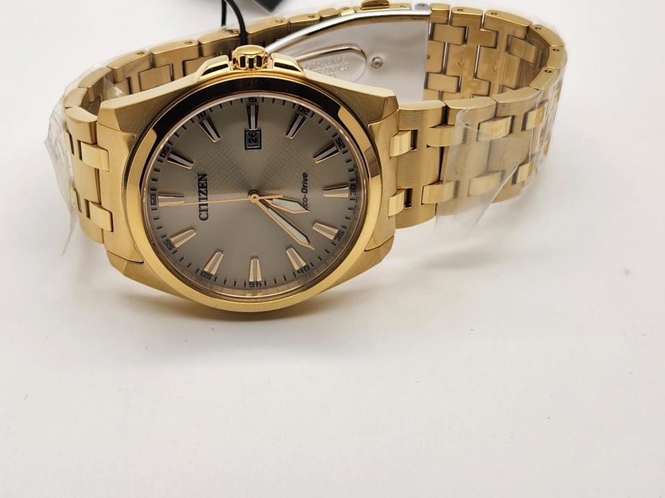 New Citizen Men's Peyten Eco-Drive Gold Steel 41mm Watch BM7532-54P | eBay