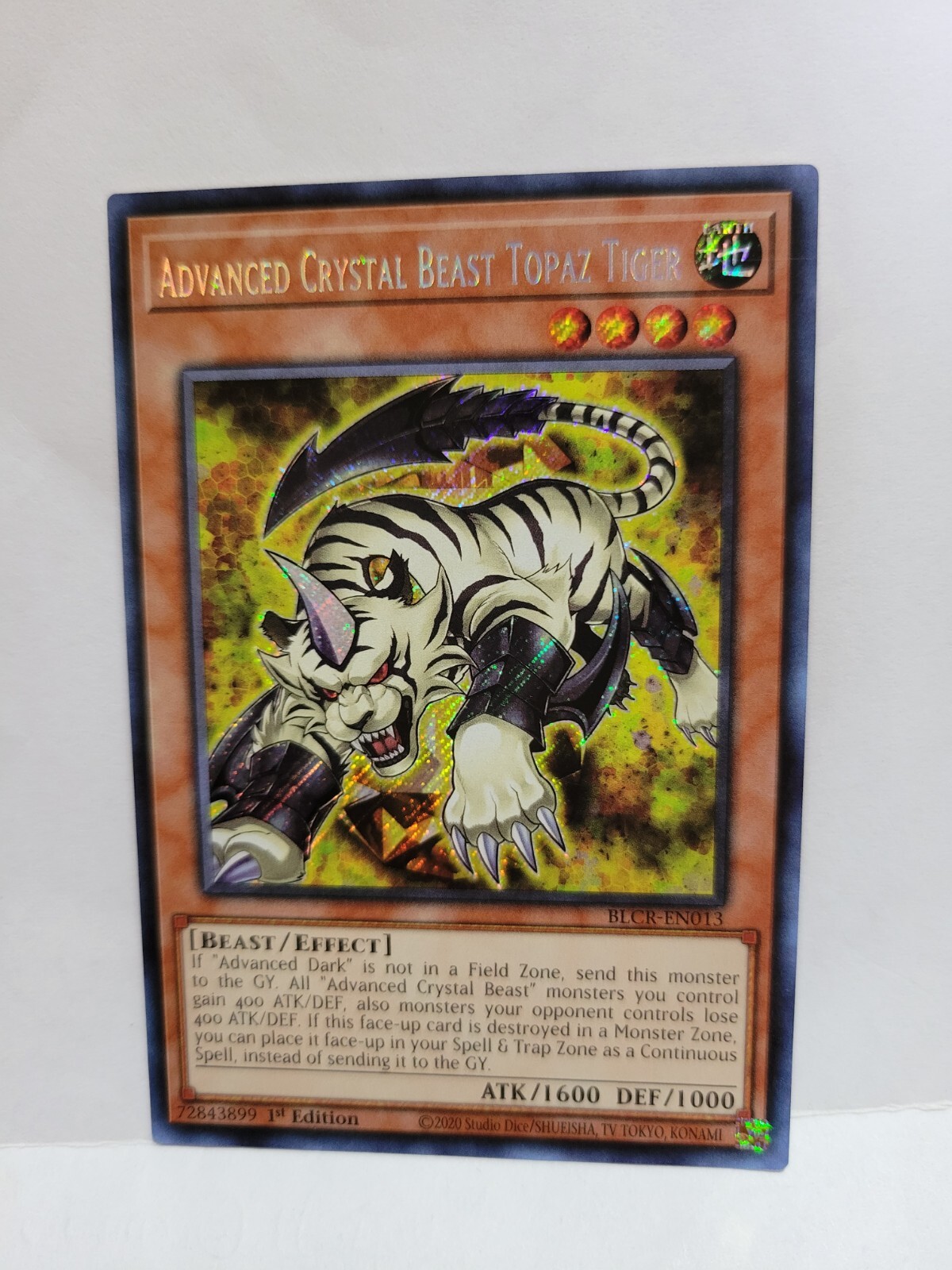 YUGIOH ADVANCED CRYSTAL BEAST TOPAZ TIGER SECRET BLCR LIGHT PLAYED | eBay