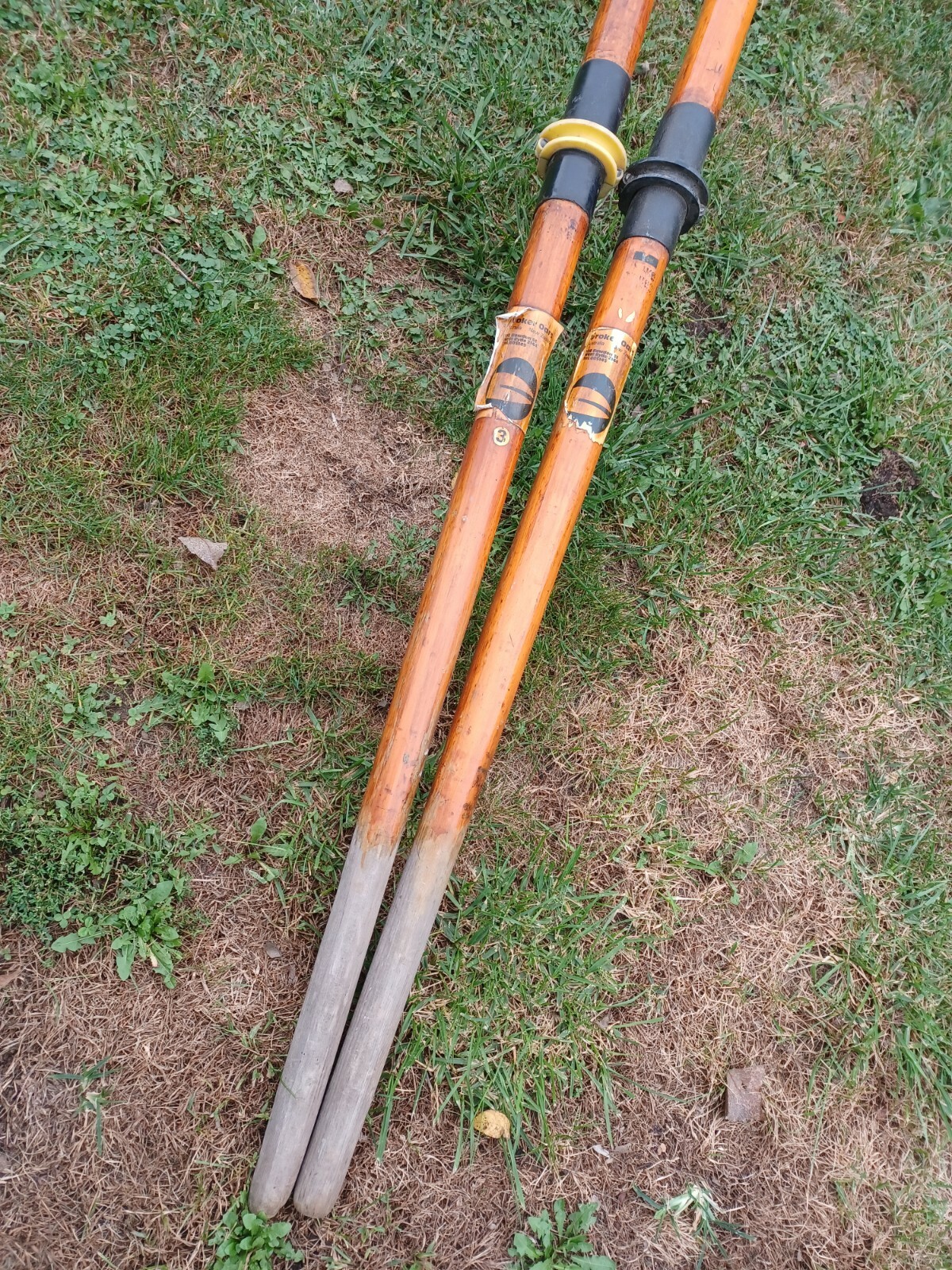 Two, Wood Sweep Oars made by Croker, Australia, 1970s for Racing Rowing ...