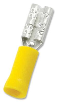 Push On Crimp Terminal, Female, 2.8mm x 0.5mm, Yellow - MC000775 | eBay UK