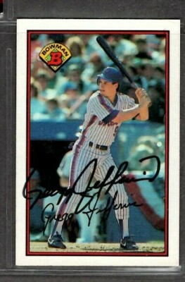 1989 Bowman #381 Gregg Jefferies NY Mets Baseball Signed Autograph (Q62 ...