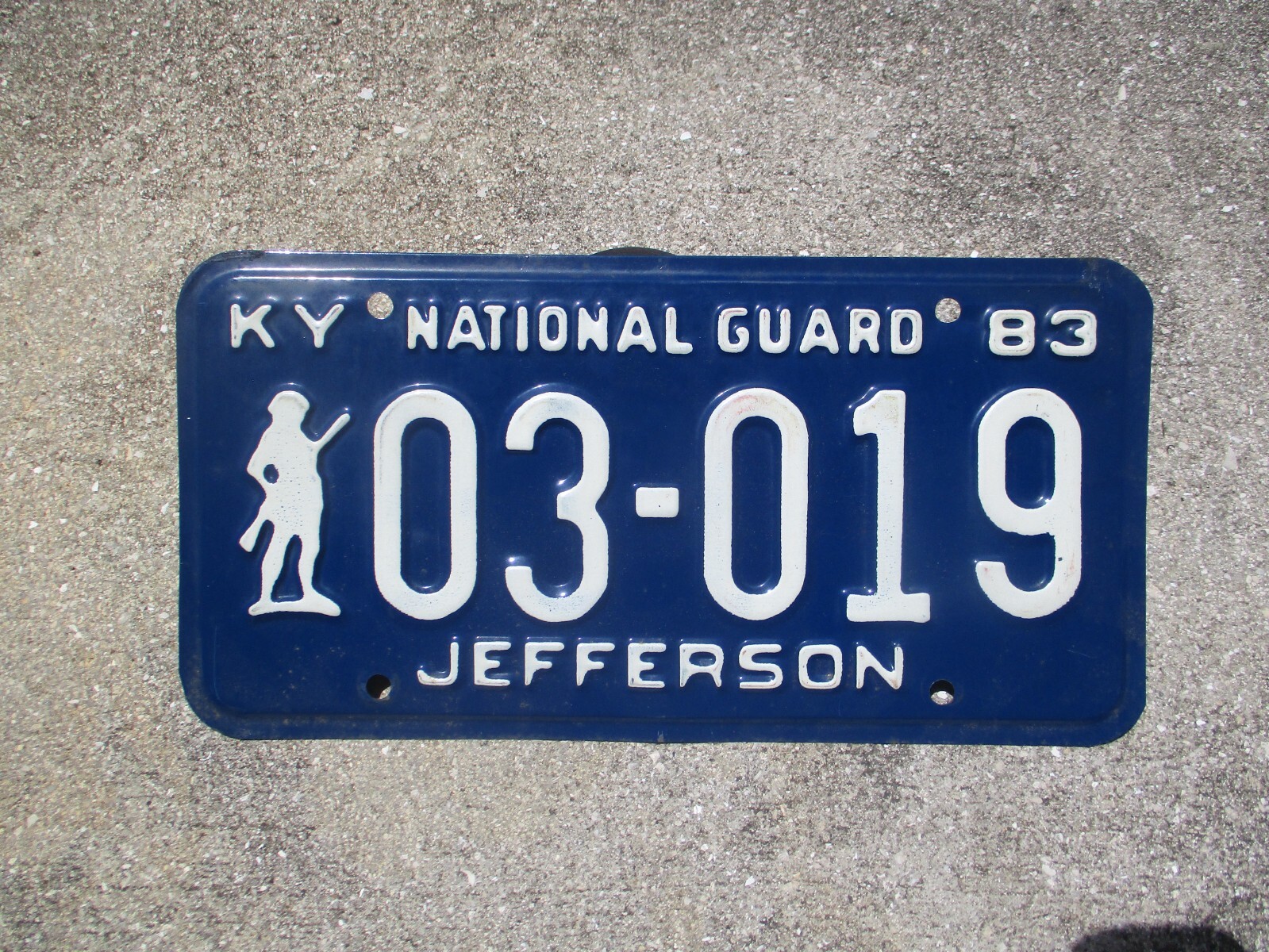 Kentucky 1983 National Guard license plate # 03 - 019 | eBay