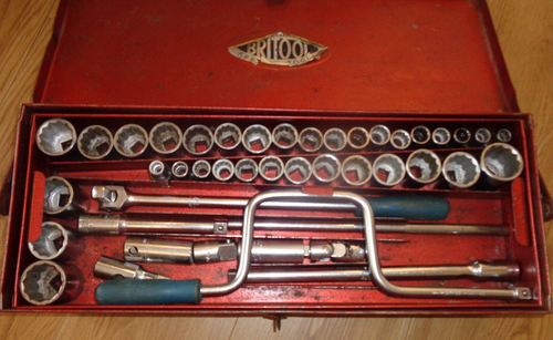Britool ½" Sq Drive Metric Imperial 12 point Socket Set Service Kit Box ...