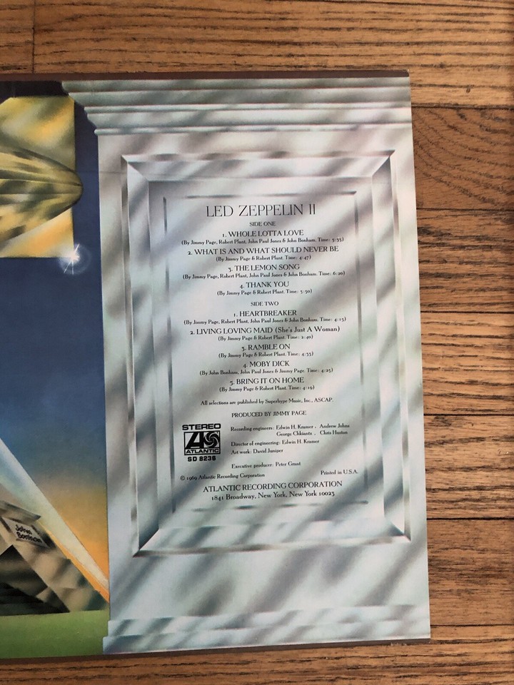 Led Zeppelin II Vinyl Record Atlantic SD 8236 Wrong Label Error | eBay