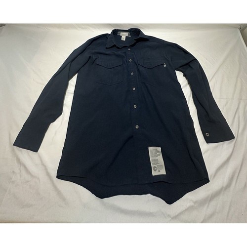 Versatile Navy Blue Button-Down Shirt Long Sleeve Casual Formal Wear | eBay