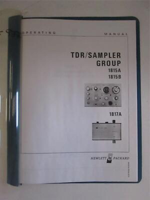 HP TDR/Sampler Group 1815A/1815B/1817A OperatingManual, Used | eBay