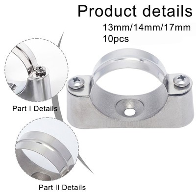 Stainless Steel Pipe Support Clamps with Aluminum Alloy Base Set of 10 ...